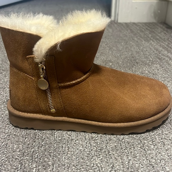 UGG | Shoes | Ugg Bailey Zip Mini Boot Womens Chestnut | Poshmark